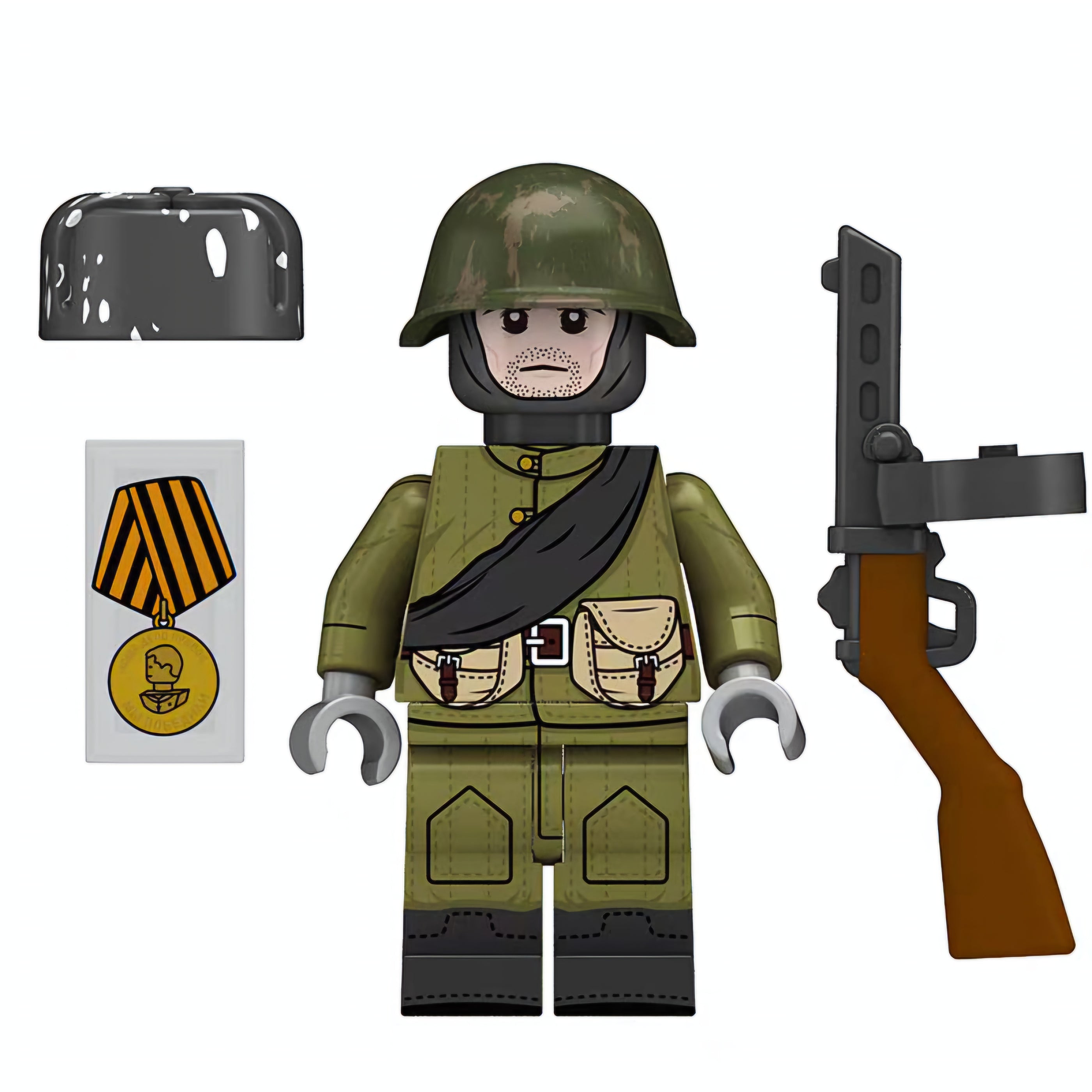 WW2 Soviet Red Army Infantry Squad x4 — Brick Block Army