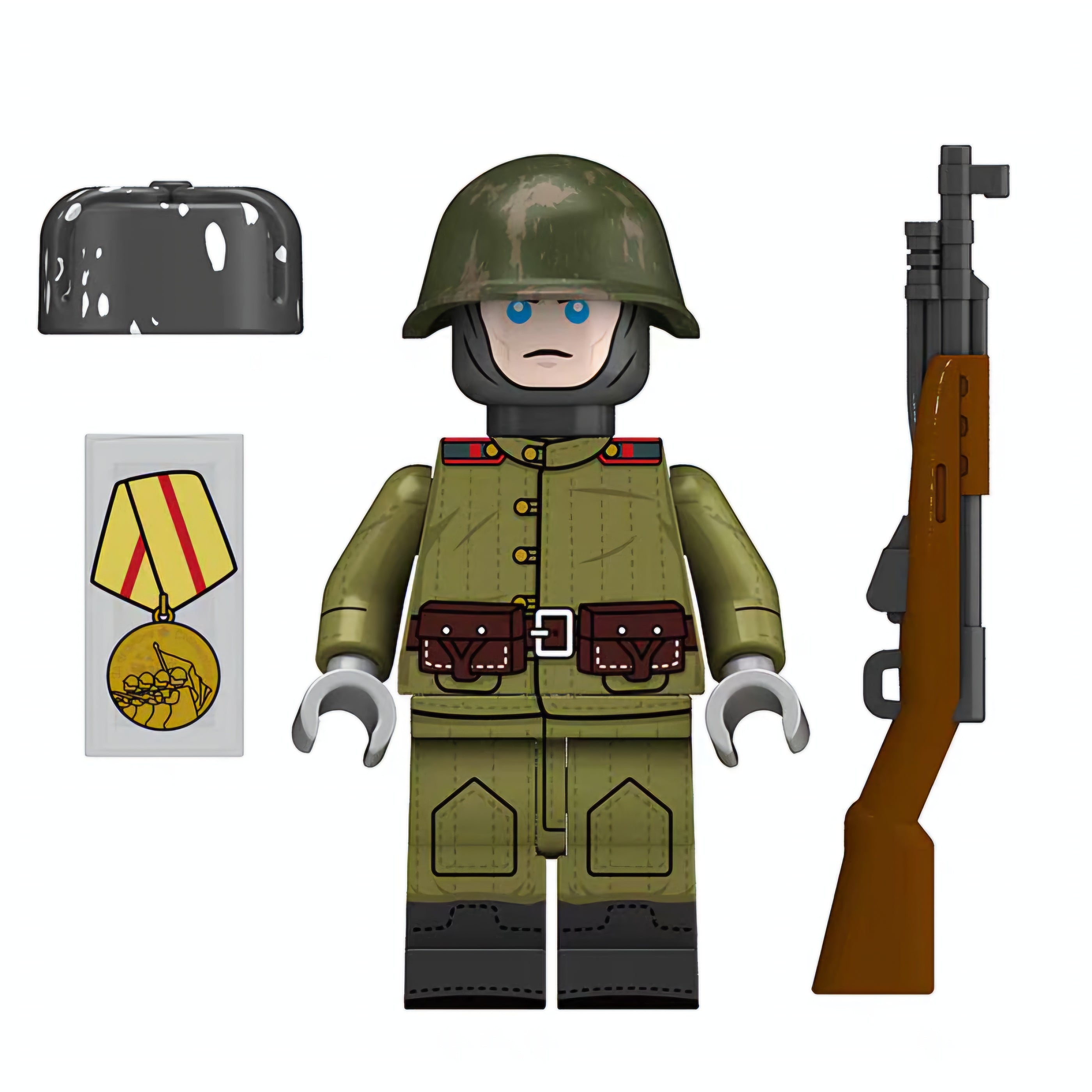 WW2 Soviet Red Army Infantry Squad x4 — Brick Block Army