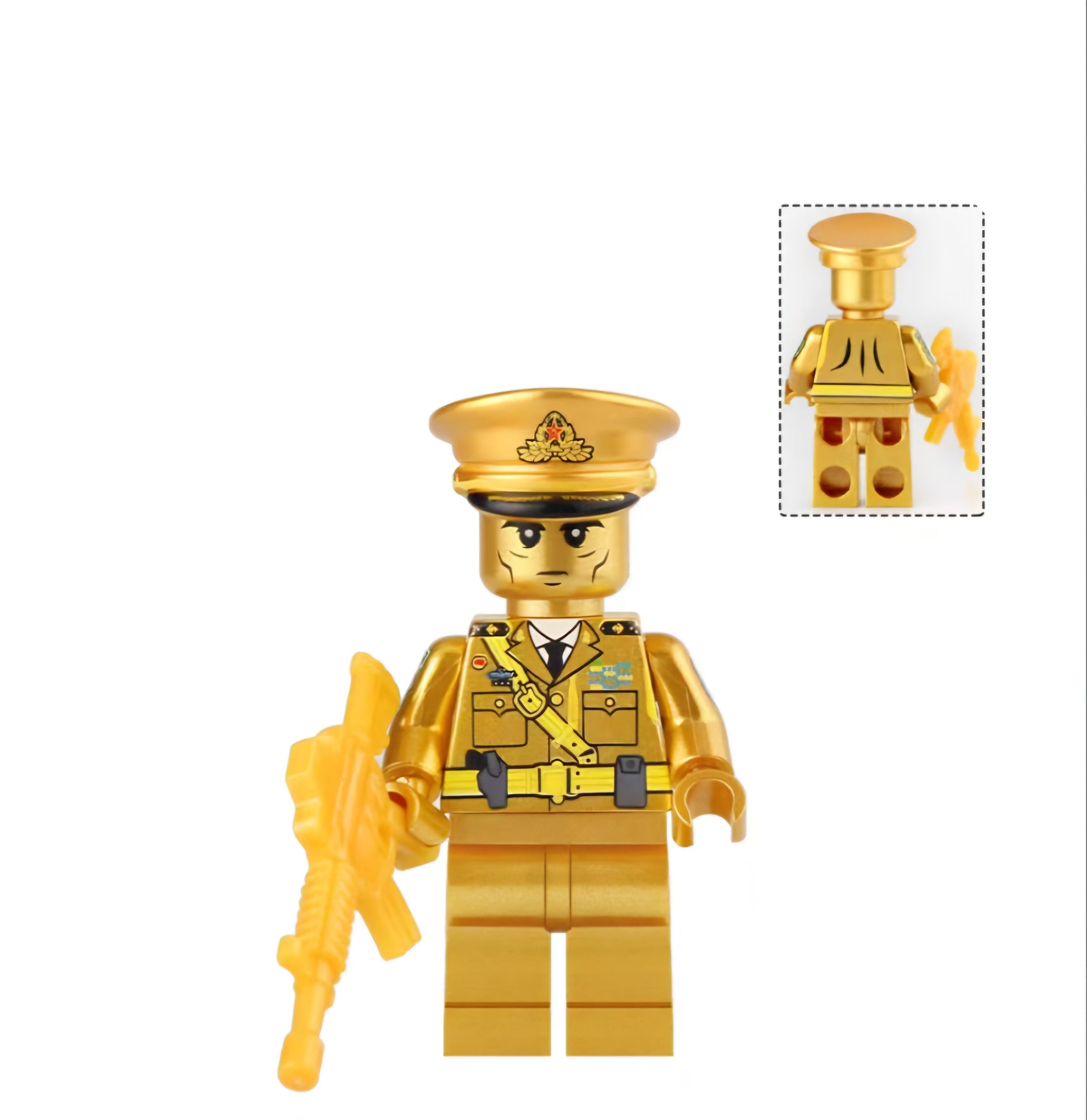 PLA Military Command Senior Officers "Golden" x3 — Brick Block Army