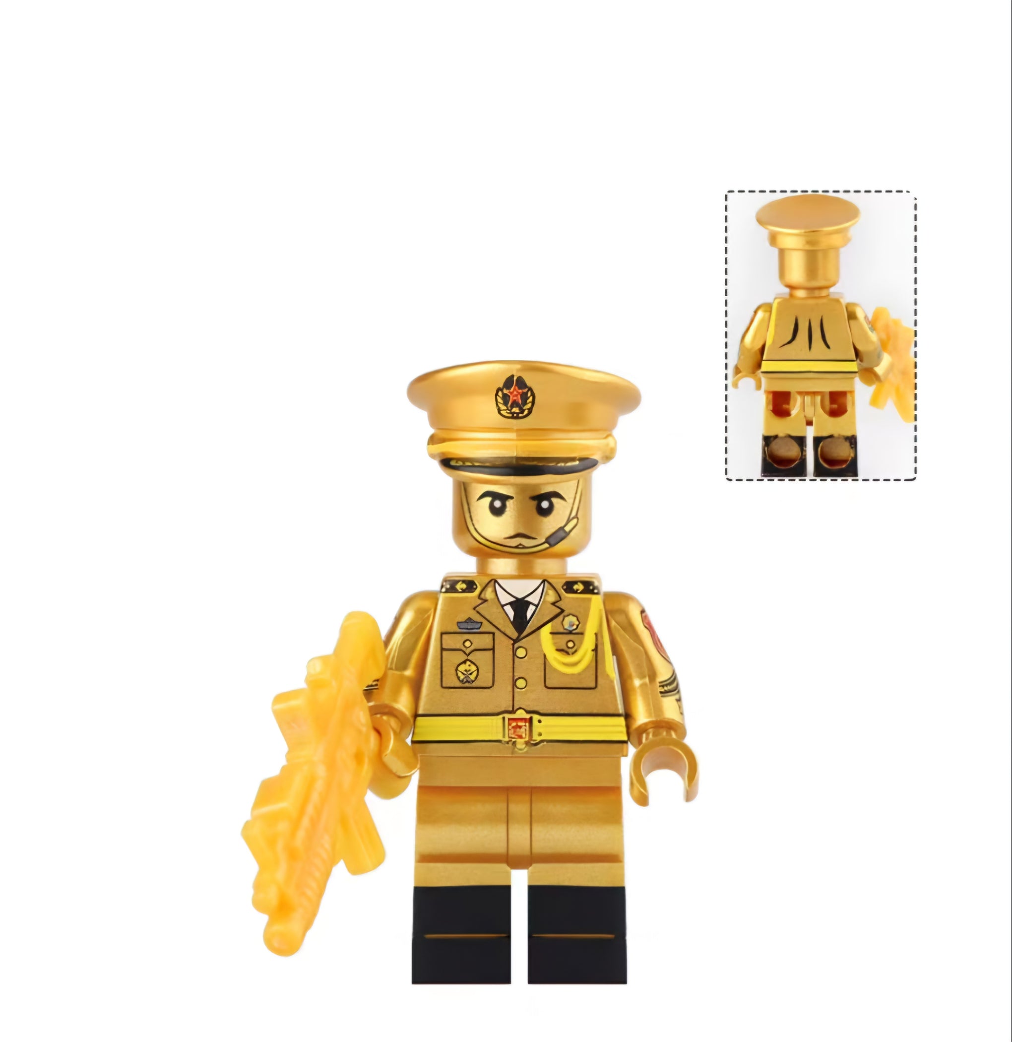 PLA Military Command Senior Officers "Golden" x3 — Brick Block Army