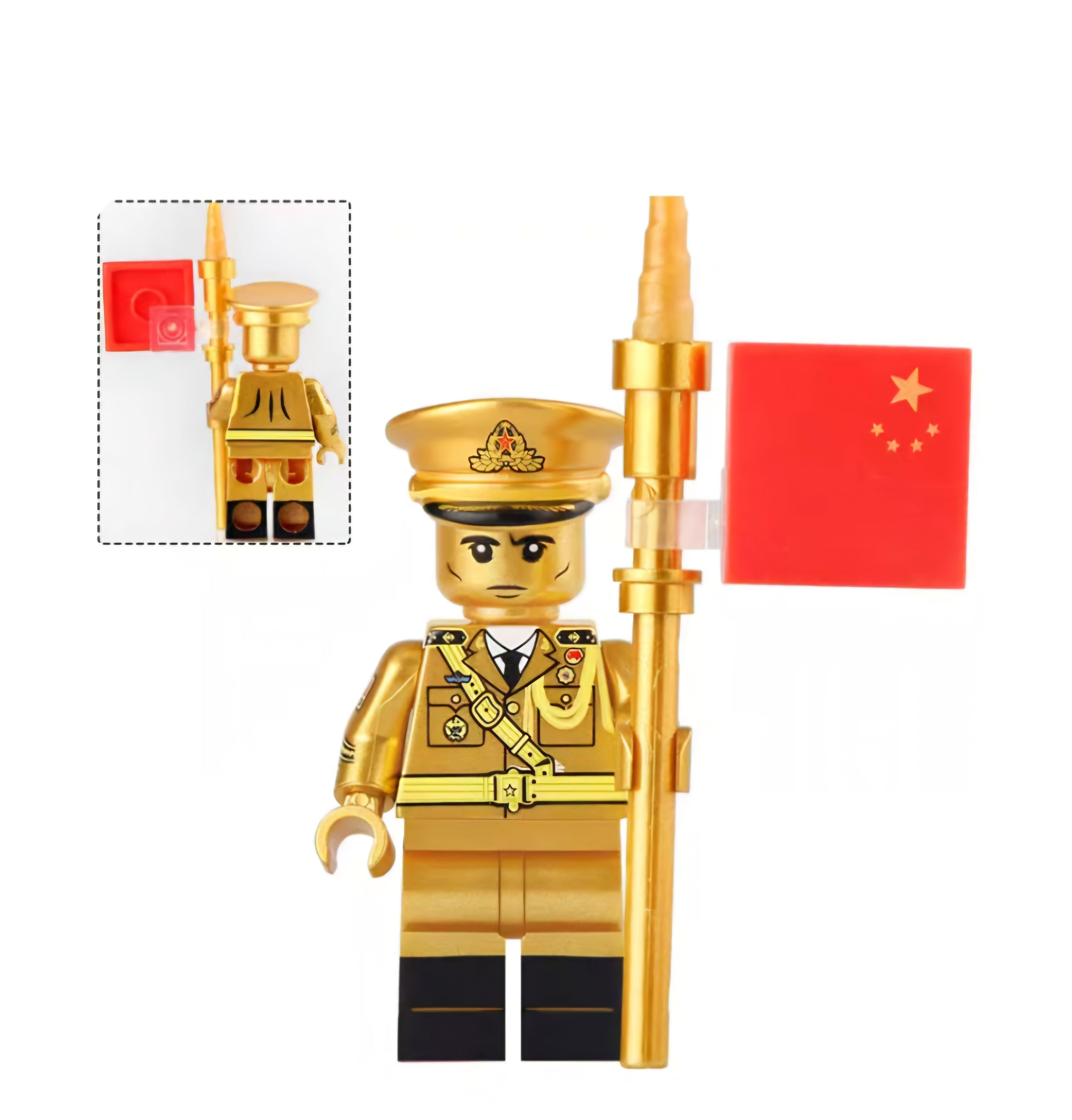 PLA Military Command Senior Officers "Golden" x3 — Brick Block Army