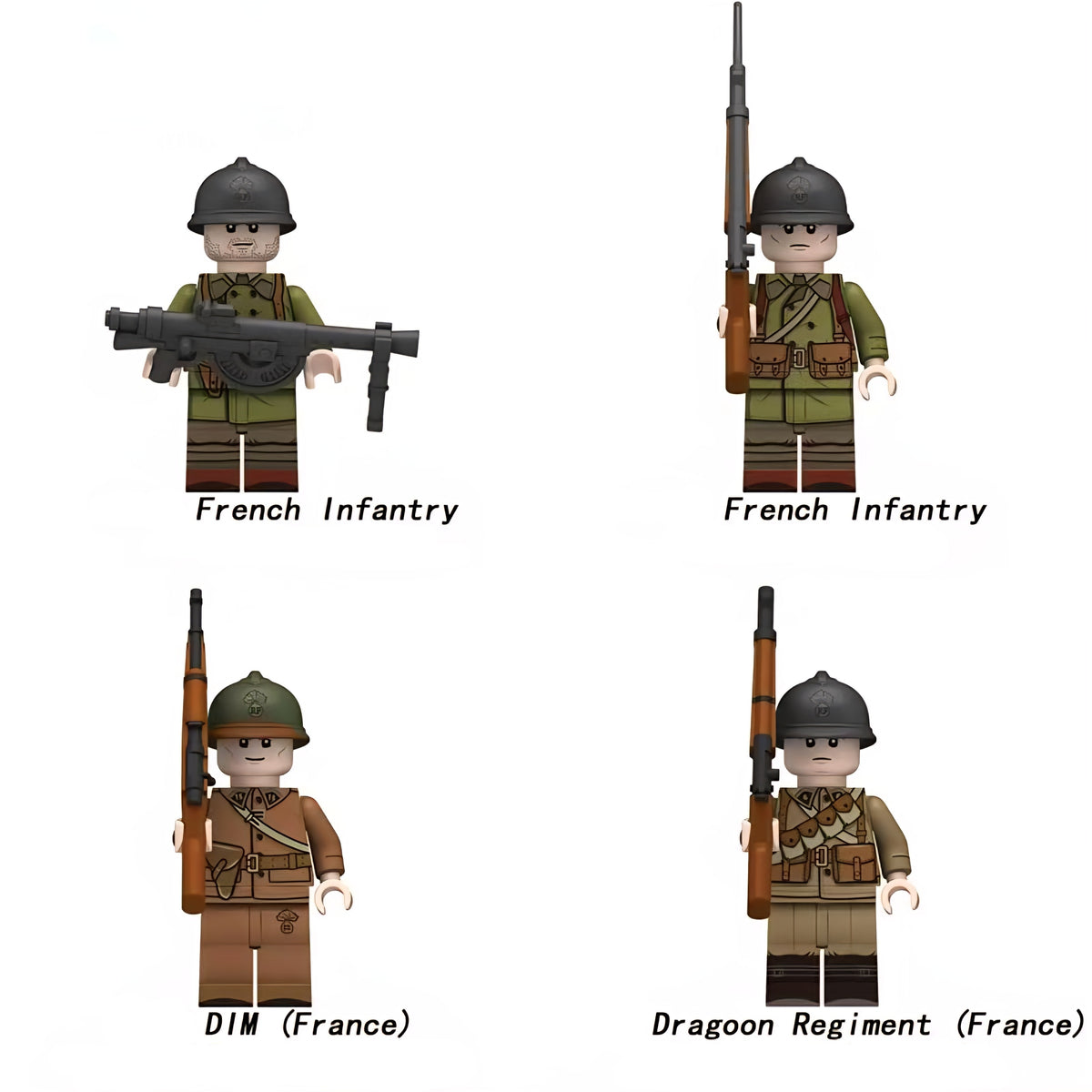 WW2 French Army Squad x4 — Brick Block Army