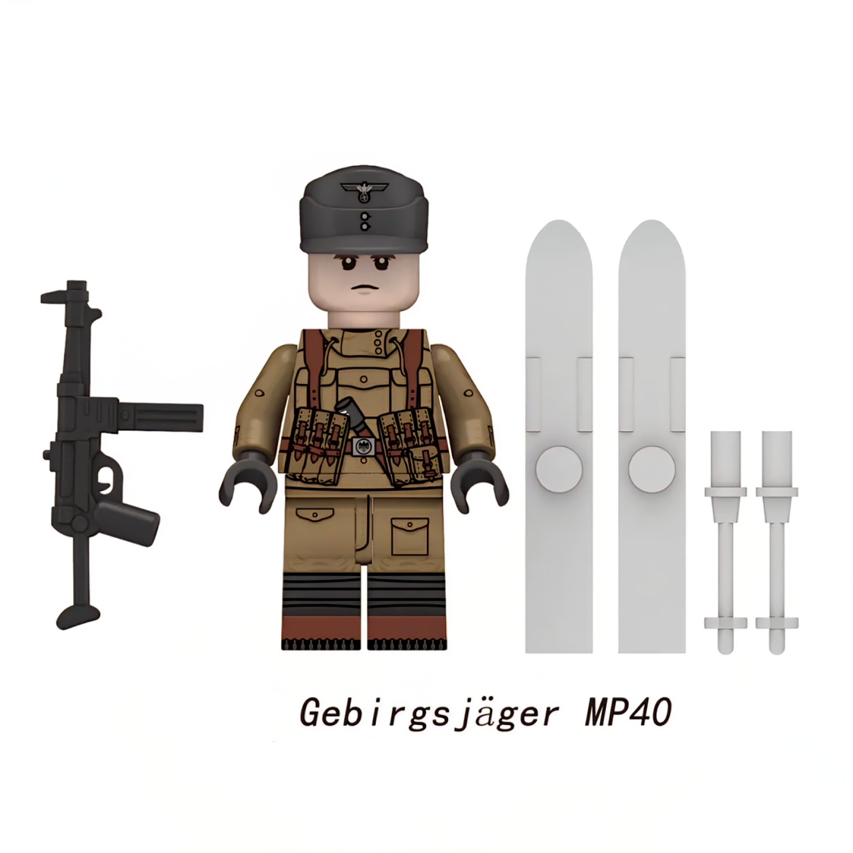 WW2 German 4th Gebirgsjäger Division Infantry x10 — Brick Block Army