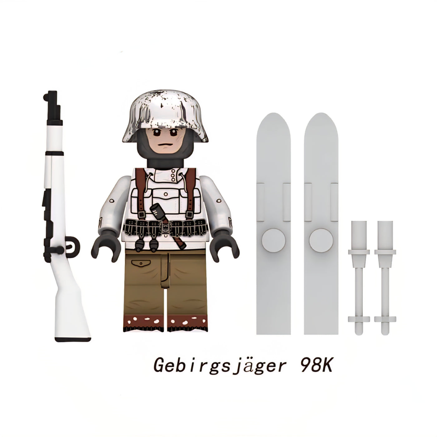 WW2 German 4th Gebirgsjäger Division Infantry x10 — Brick Block Army
