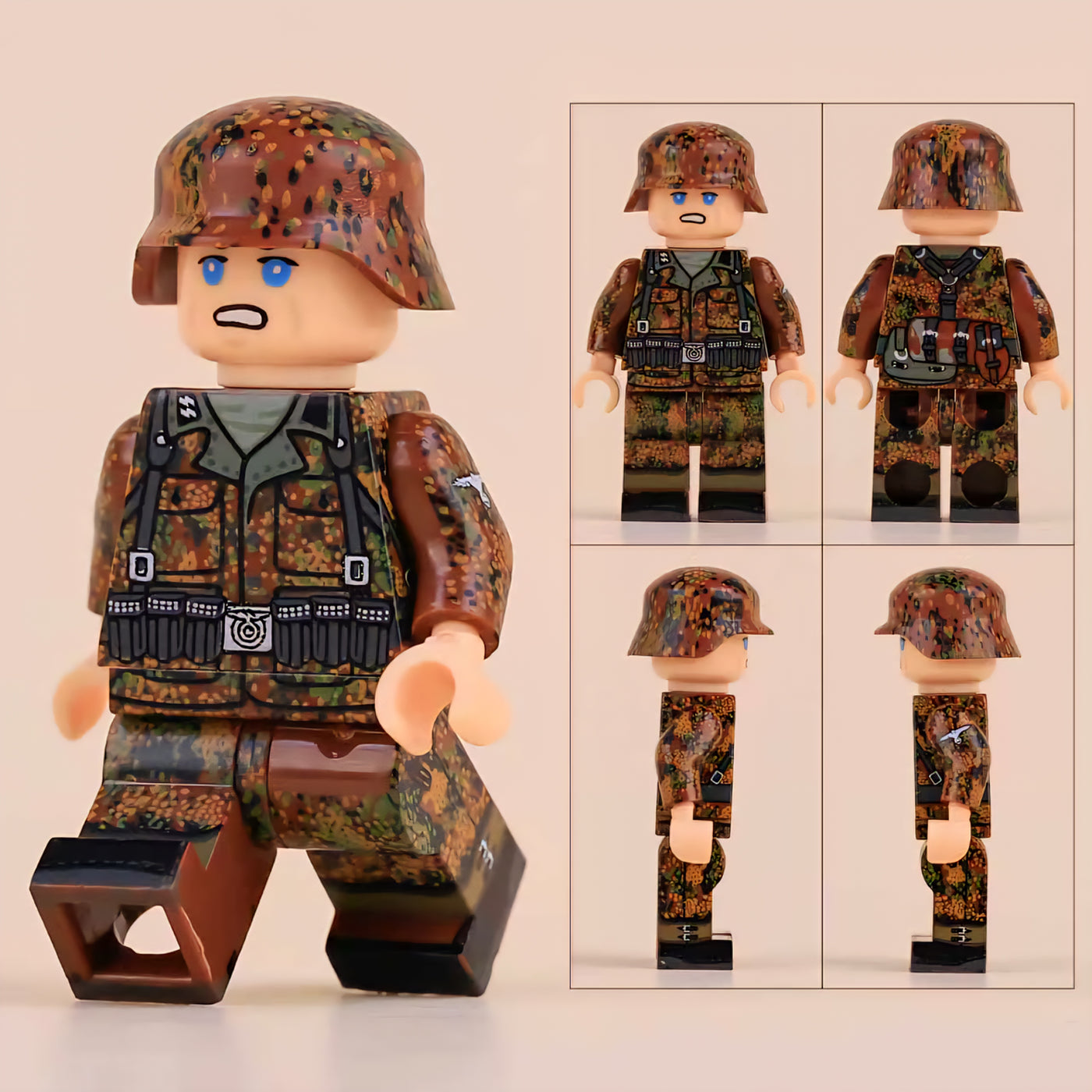 WW2 German Infantry in Erbsenmuster/ "Pea Dot" Camo (v2) x10 — Brick ...