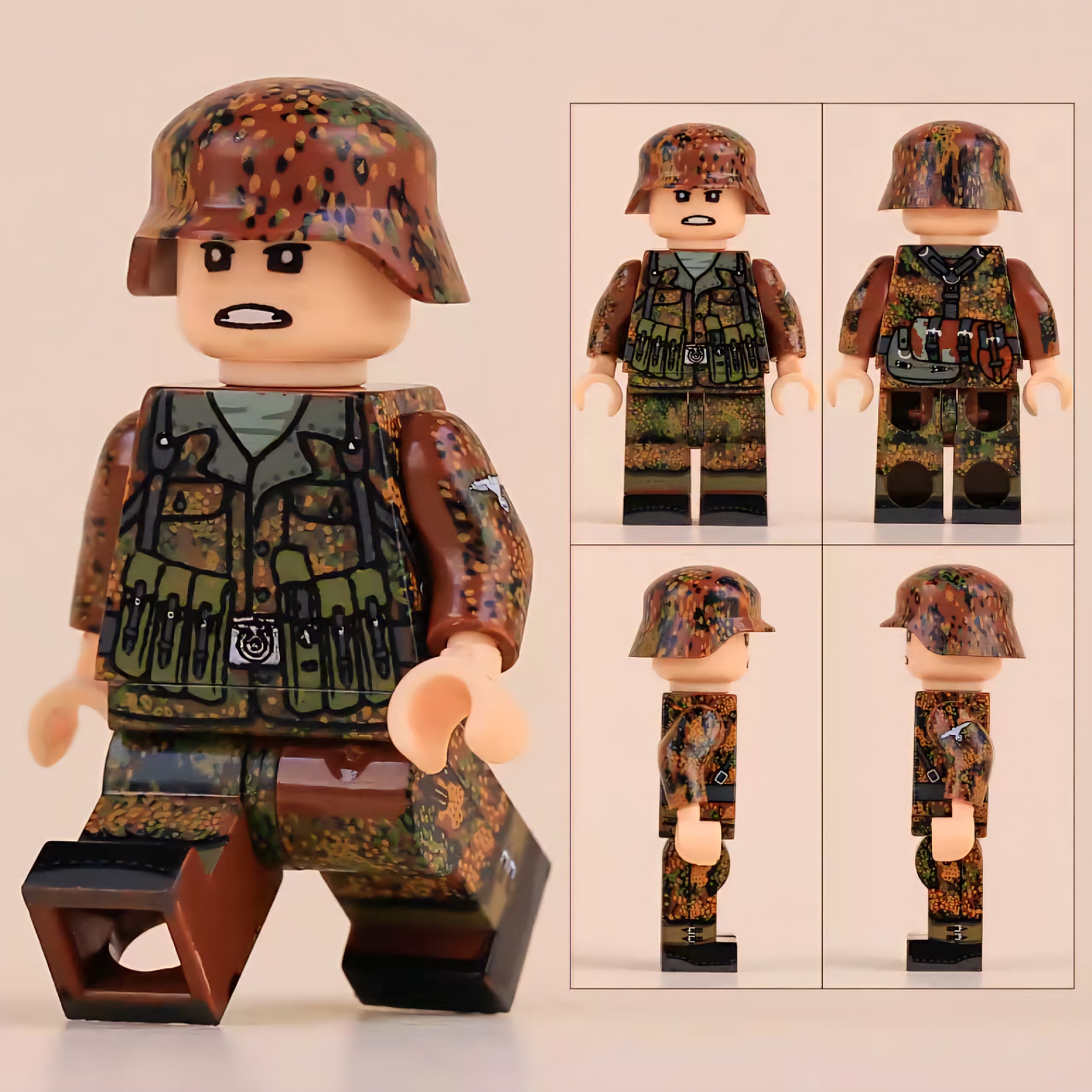 WW2 German Infantry in Erbsenmuster/ "Pea Dot" Camo (v2) x10 — Brick ...