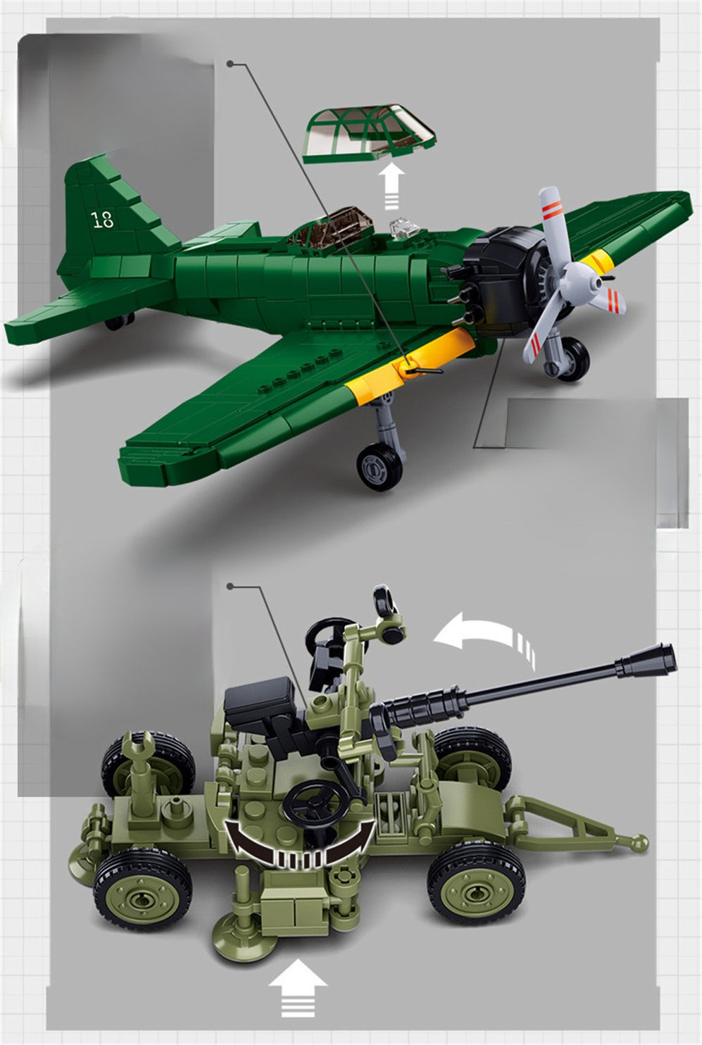WW2 Japanese A6M Zero Fighter Aircraft — Brick Block Army
