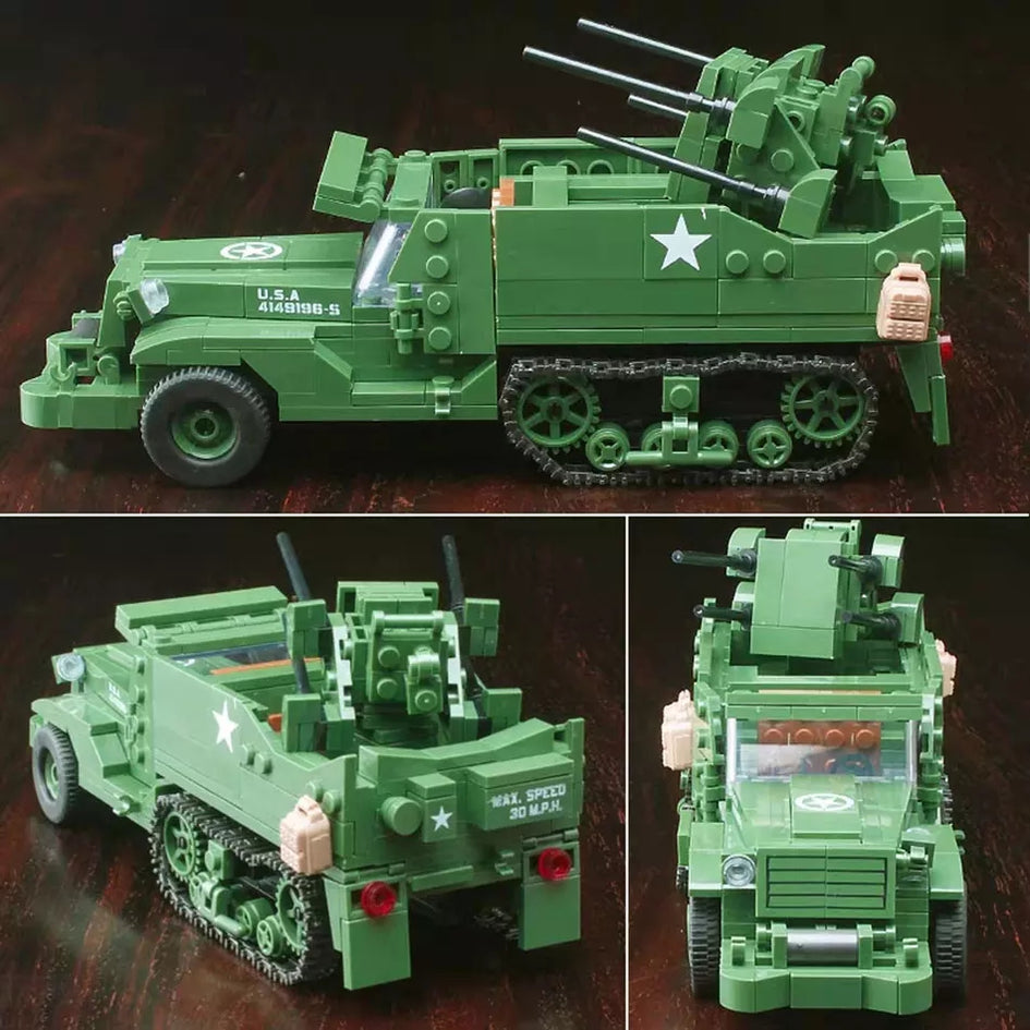 WW2 US Army M16 Mgmc — Brick Block Army