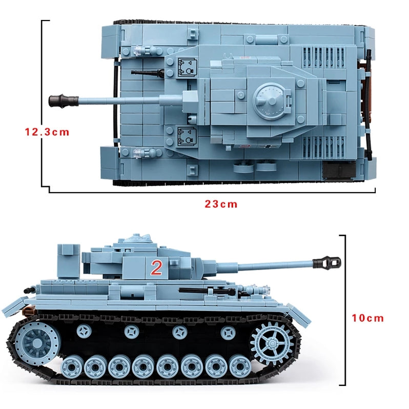 WW2 German Panzerkampfwagen 4 Tank — Brick Block Army