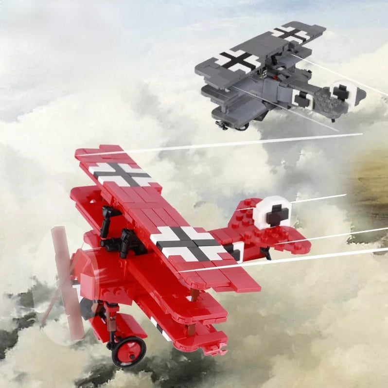 WW1 German Fokker Dr.I "Red Barron" Fighter — Brick Block Army