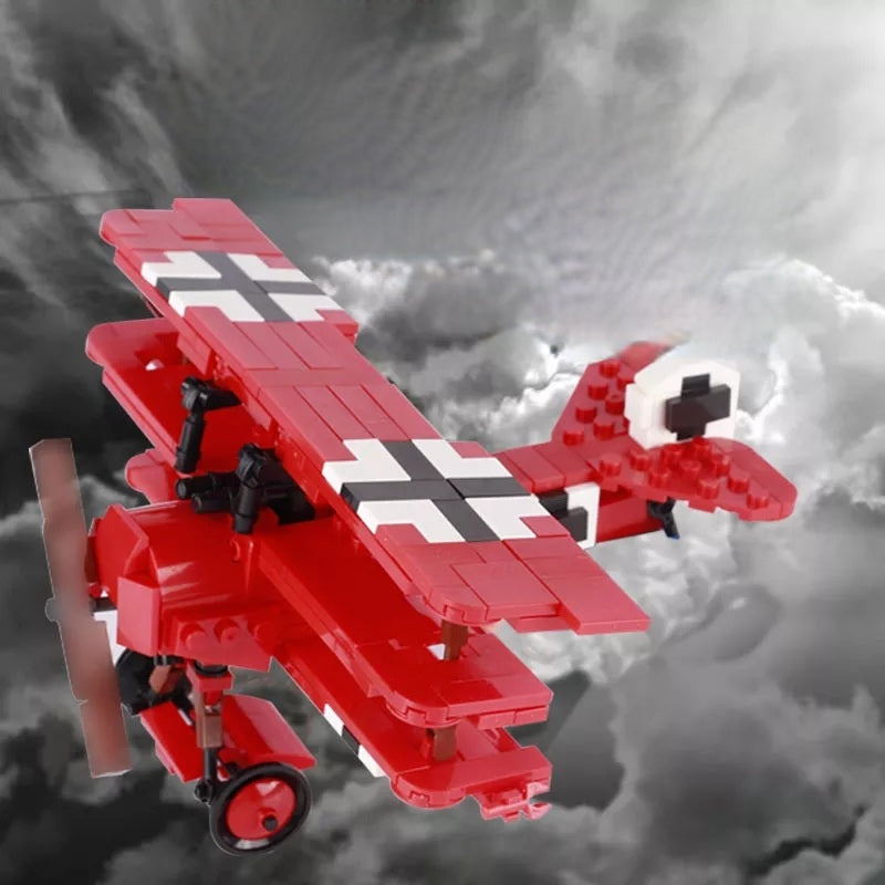 WW1 German Fokker Dr.I "Red Barron" Fighter — Brick Block Army