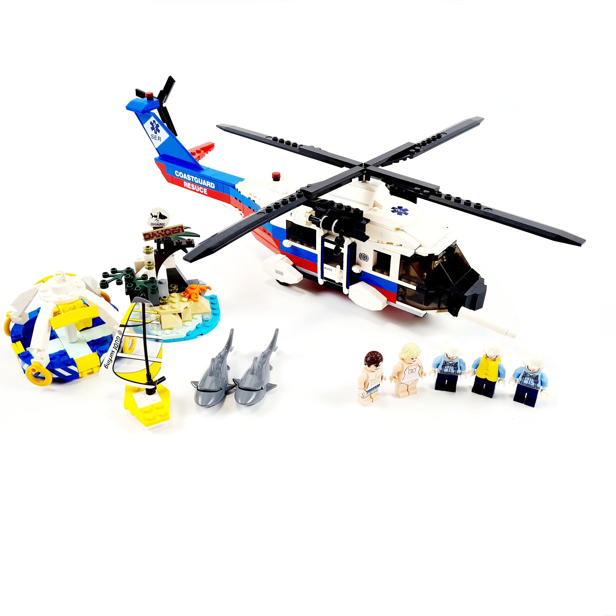 Coast Guard Rescue Helicopter — Brick Block Army