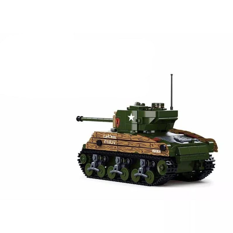 WW2 US 5th Marine Division M4A3 (76W) Sherman Tank — Brick Block Army
