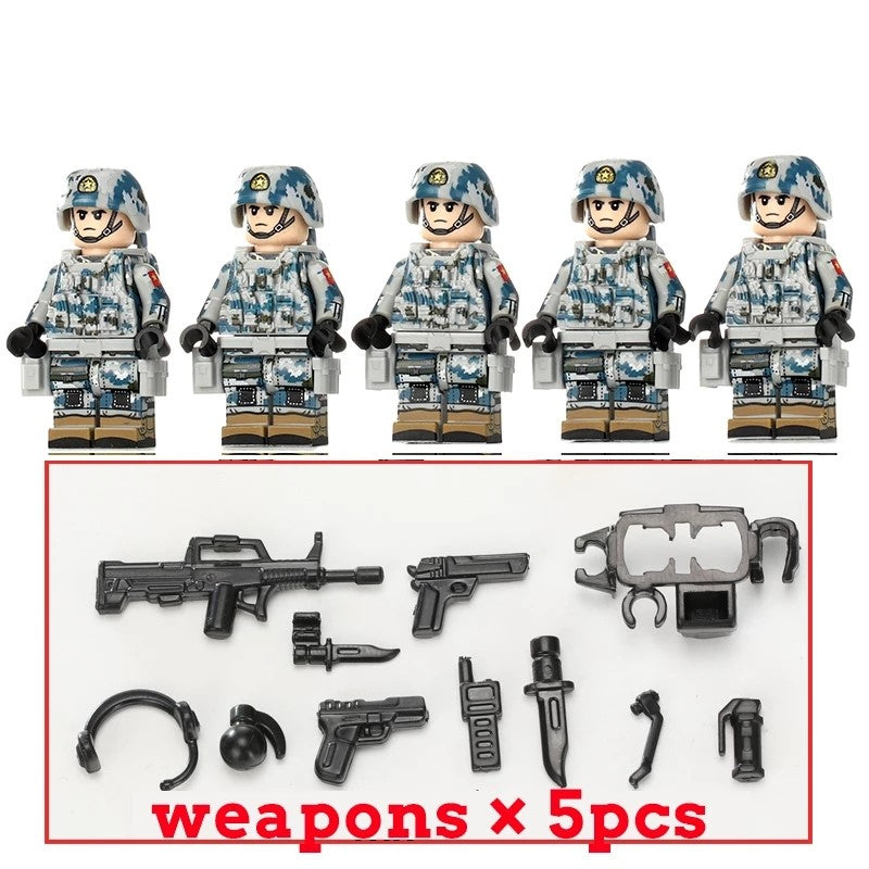 PLANMC "Jiaolong" Commando Unit x5 — Brick Block Army