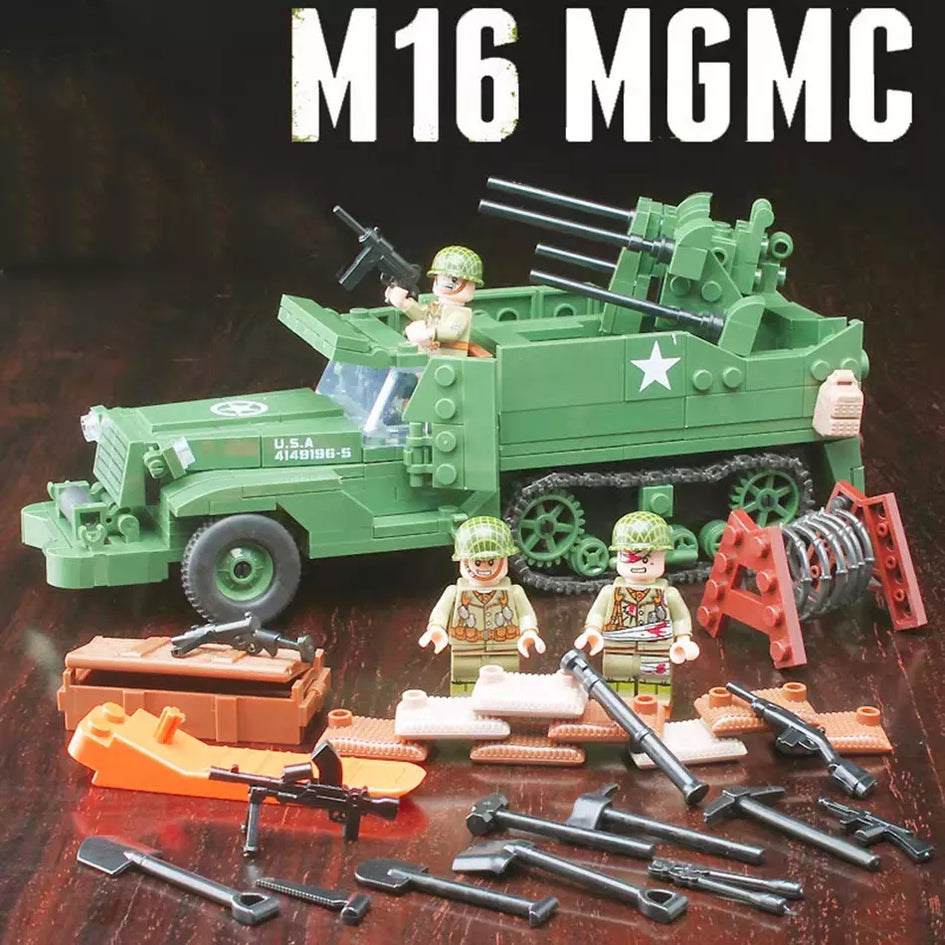 WW2 US Army M16 Mgmc — Brick Block Army