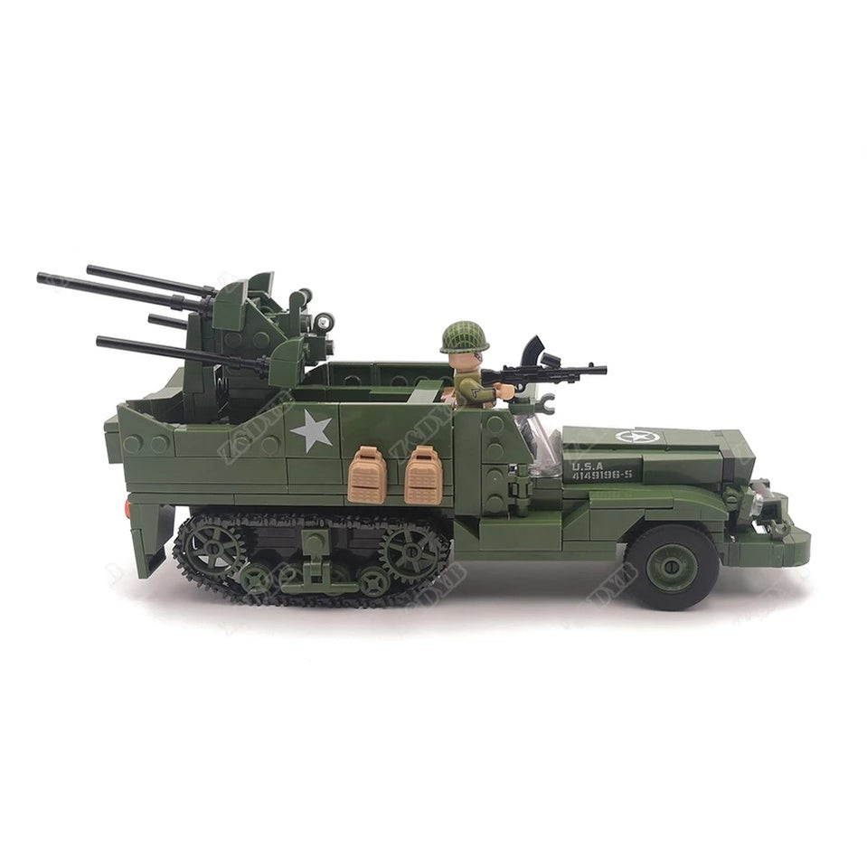 WW2 US Army M16 Mgmc — Brick Block Army
