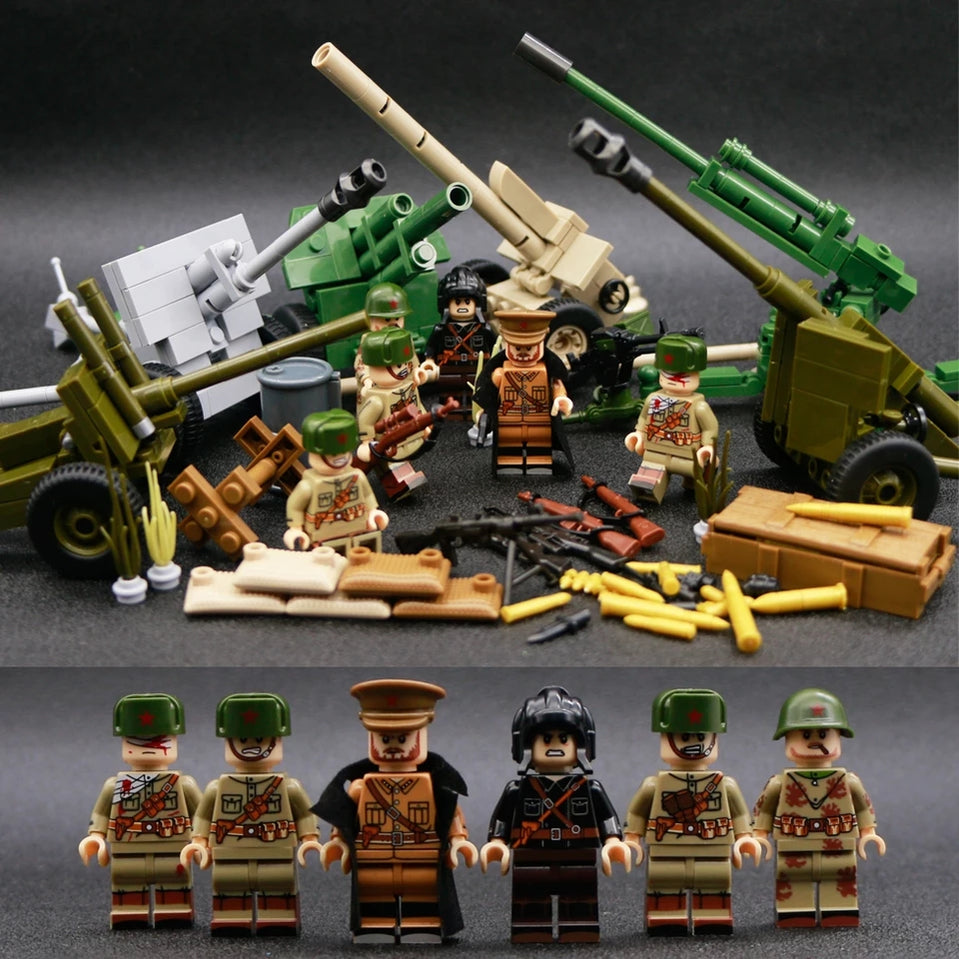 WW2 Soviet Army Artillery Brigade — Brick Block Army