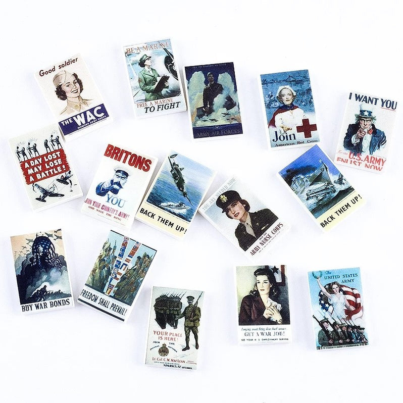 WW2 Allied Propoganda Posters x15 — Brick Block Army