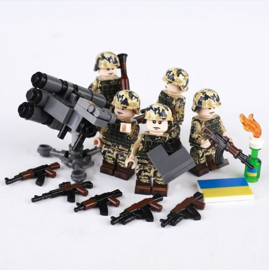 Ukranian Army Infantry team x5 — Brick Block Army