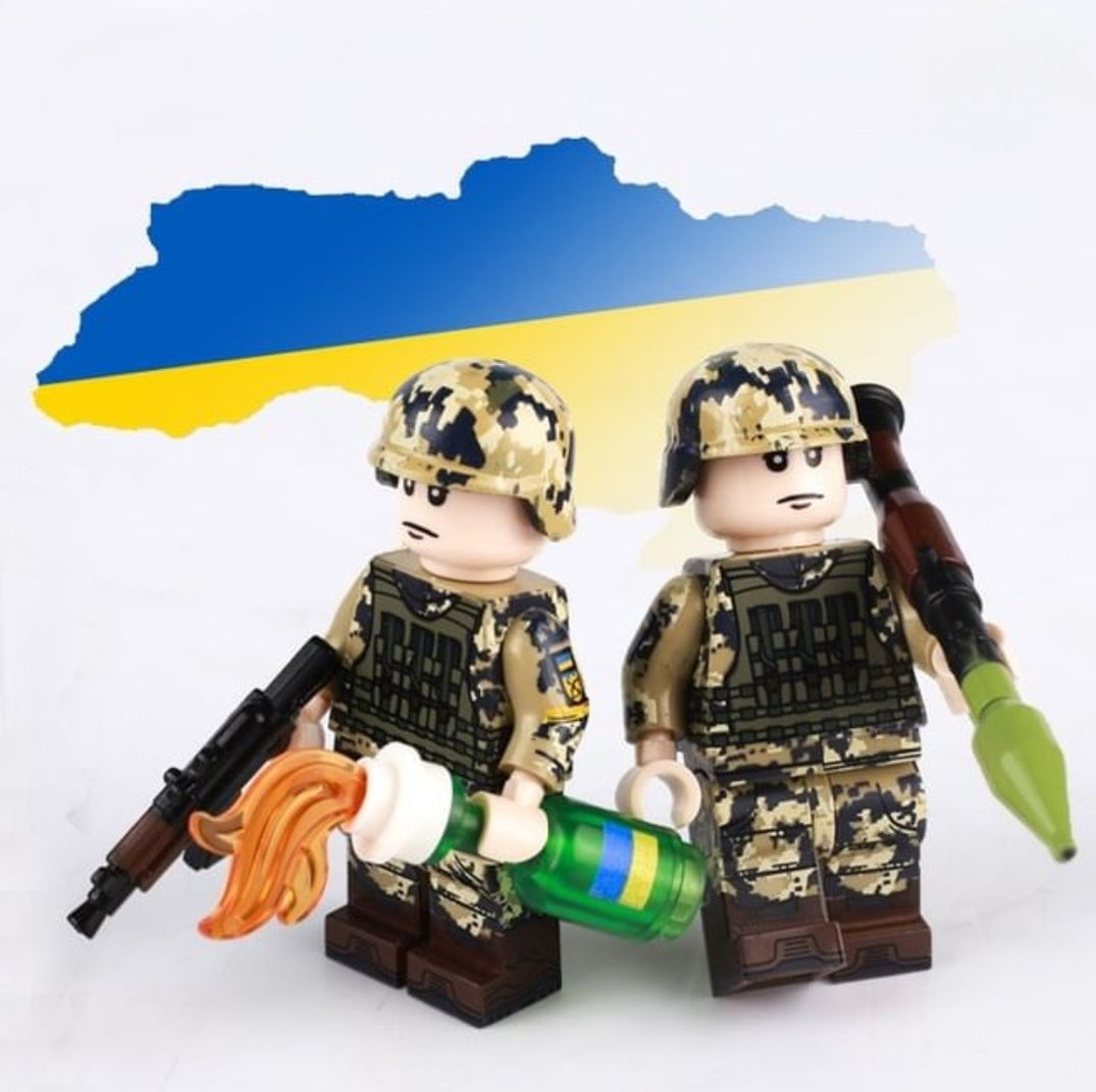 Ukranian Army Infantry team x5 — Brick Block Army