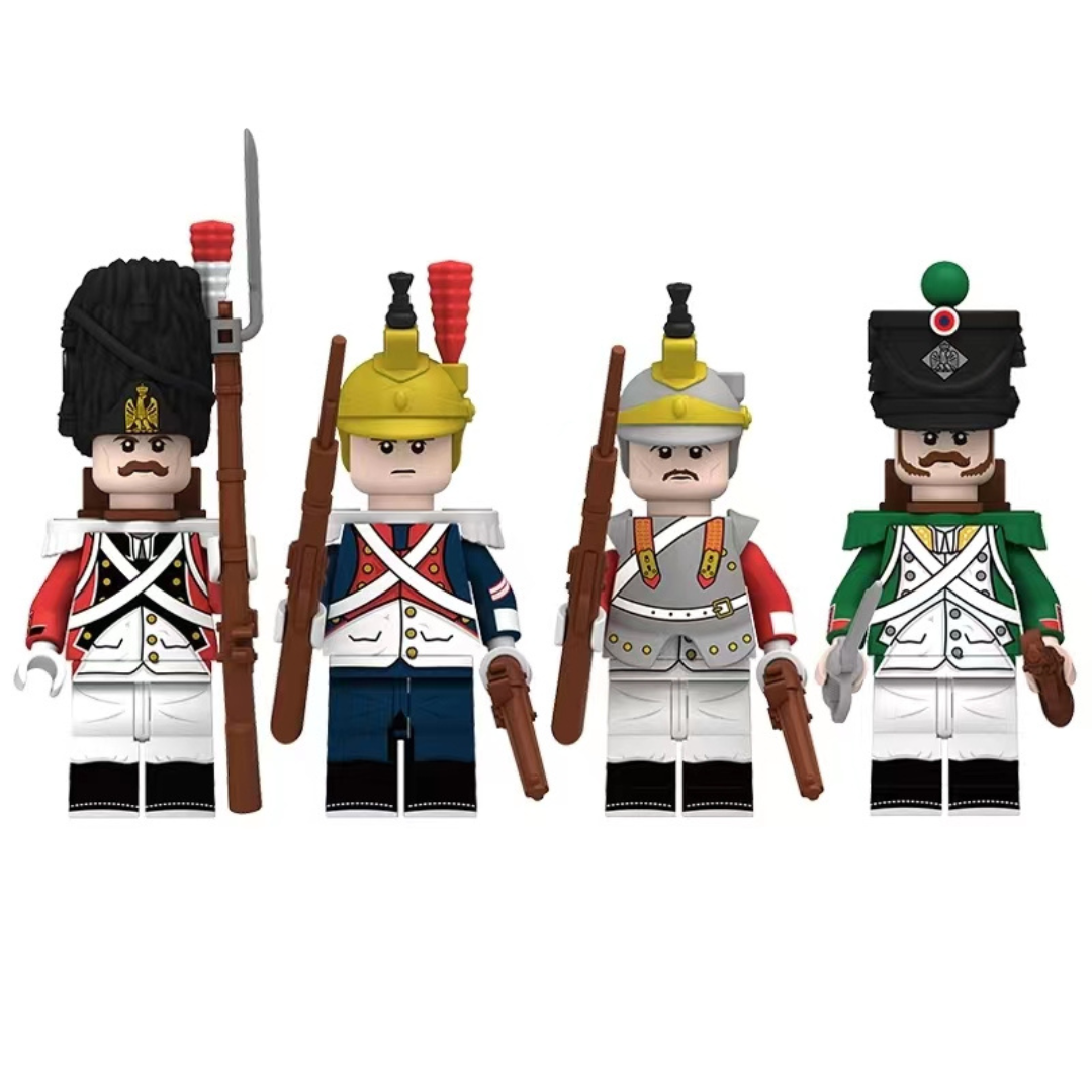 Napoleonic Era European Infantry x4 — Brick Block Army