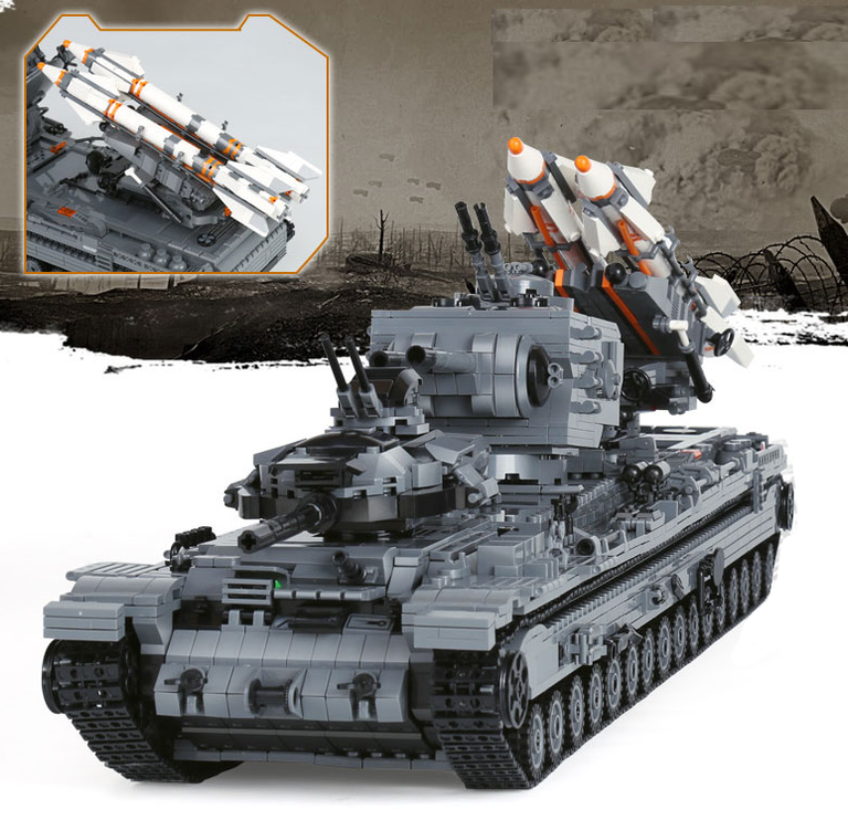 WW2 Behemoth KV-6 Soviet Tank — Brick Block Army