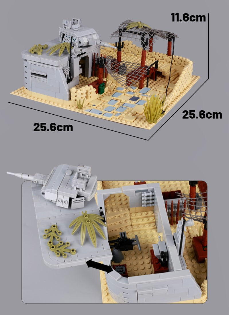 WW2 German North Afrika Bunker Position — Brick Block Army