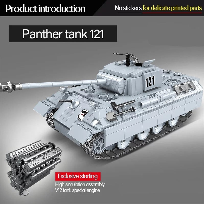 WW2 Panther AUSF.D Medium Tank — Brick Block Army