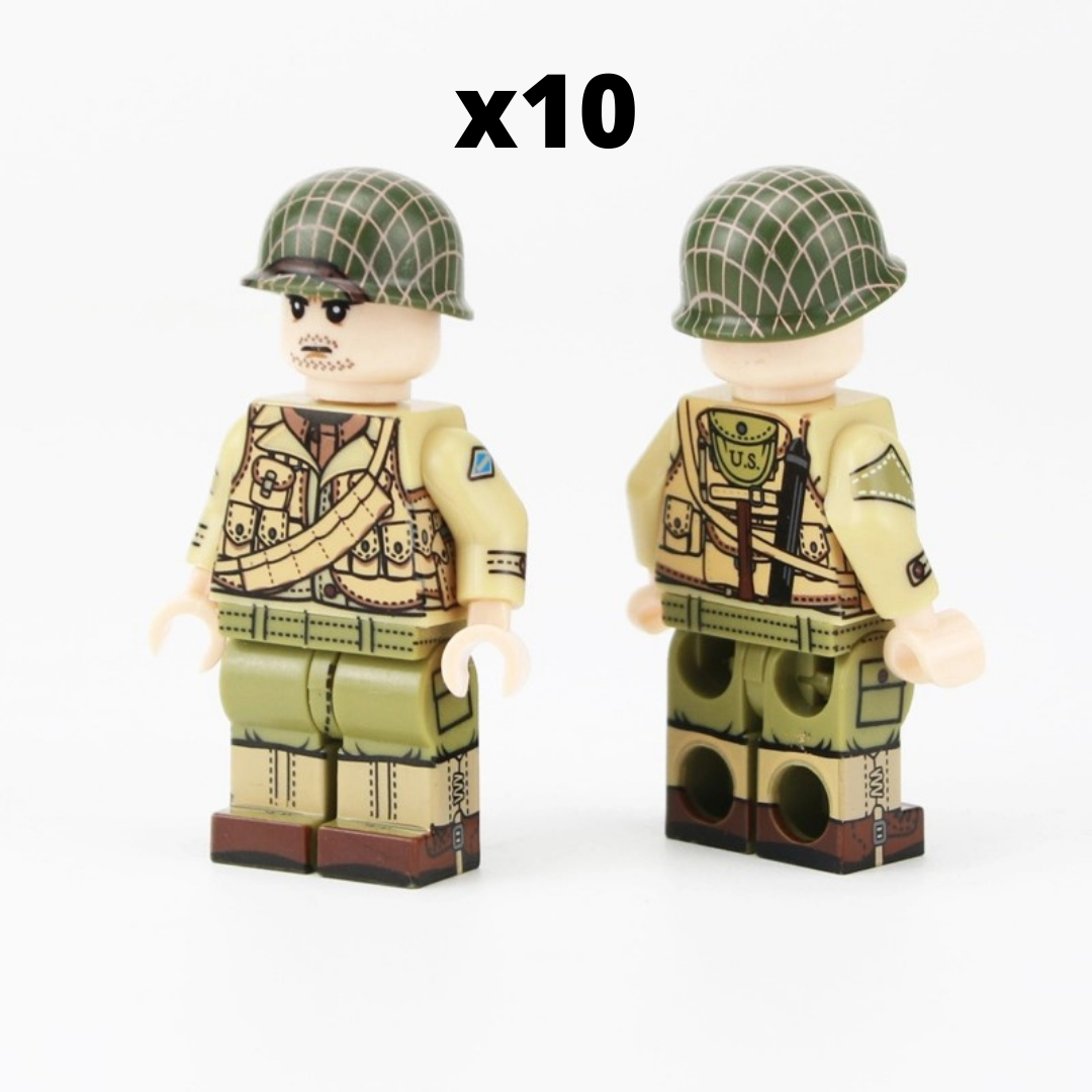 WW2 US Army Rangers x 10 — Brick Block Army